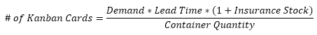 Calculating Kanban levels with Safety Stock and Buffer Stock